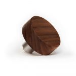 Walnut Wood Door Knob – Half Dummy - ModKnobs - Modern Door Knobs