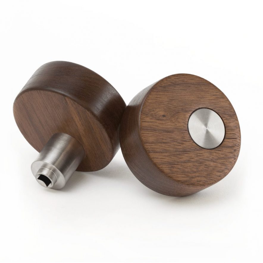 Modknobs Walnut Pivot Wood Door Knobs – Full Set - ModKnobs - Modern Door Knobs